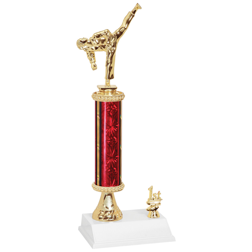 45" Red/Gold Round Starlight Trophy Column - Awards for Less