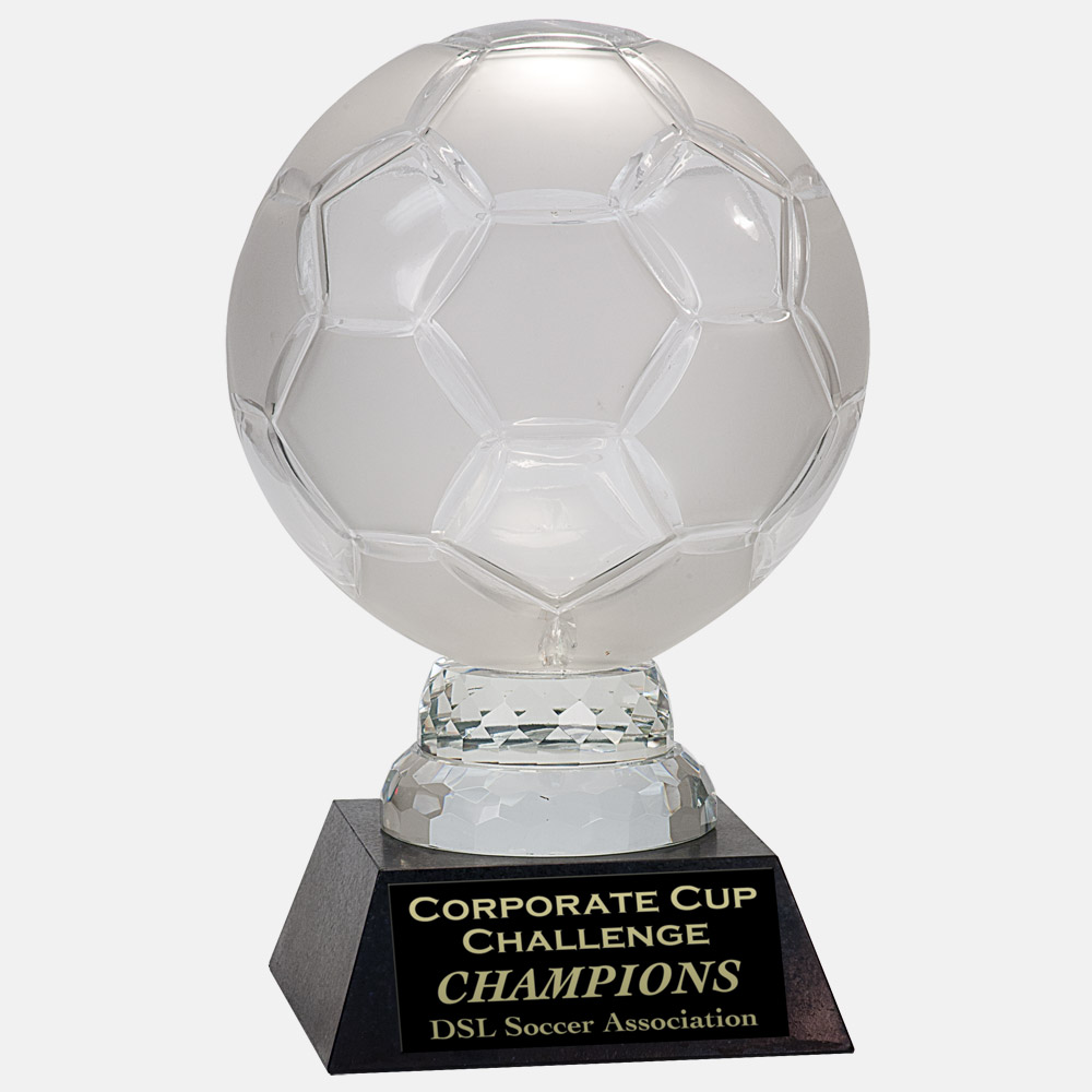 Glass Soccer Ball - Awards for Less