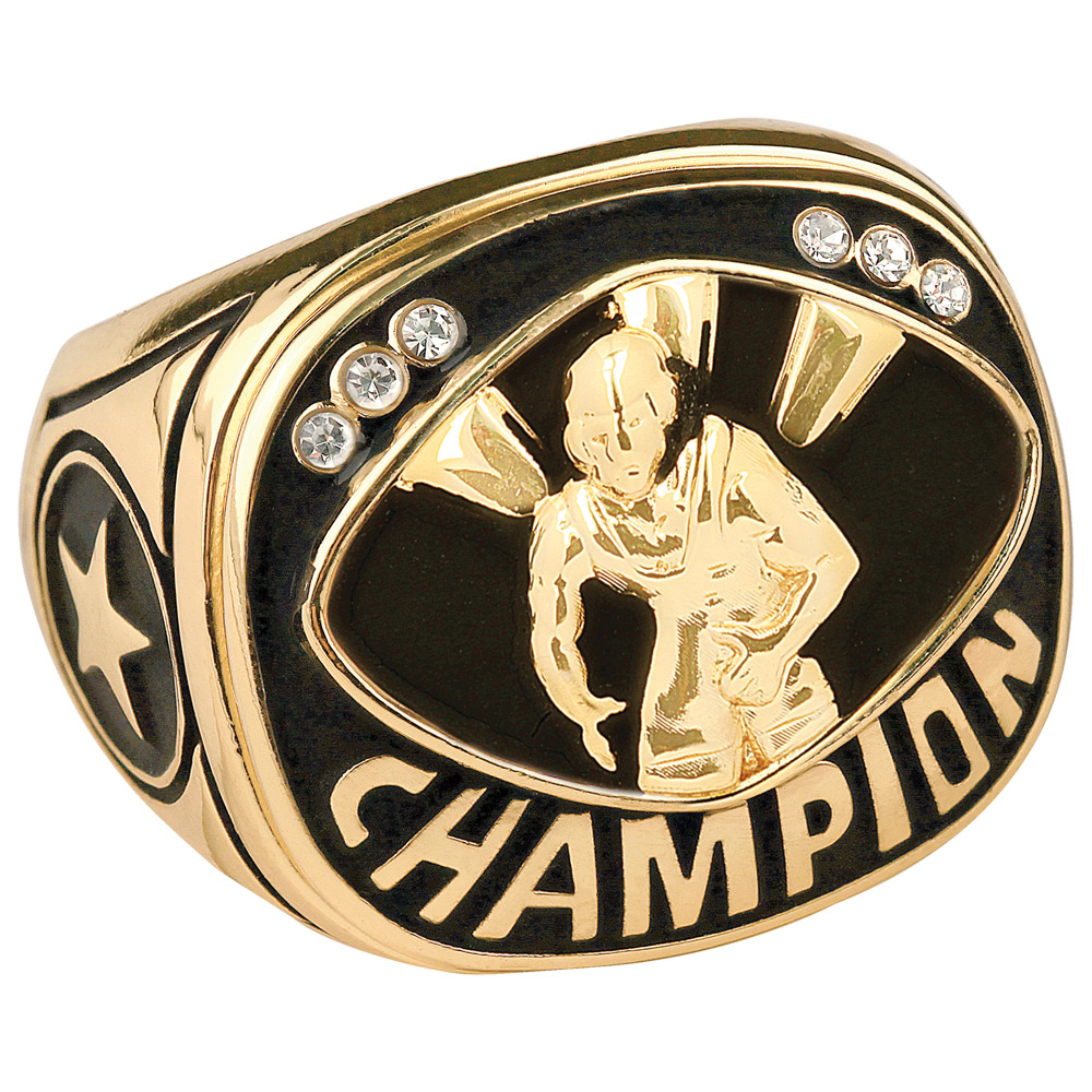 Gold Wrestling Champion Ring Insert - Awards for Less