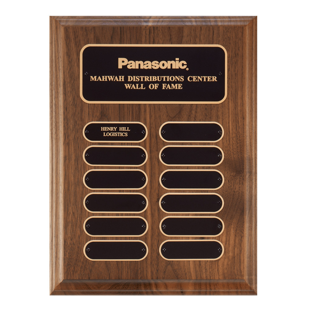 Perpetual Plaque with 12 Individual Oval Plates - Awards for Less
