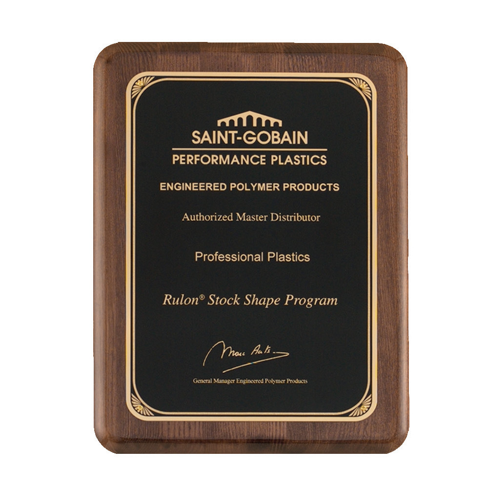 Piano-Finish Plaques with Florentine Design Borders - Rounded Corner ...