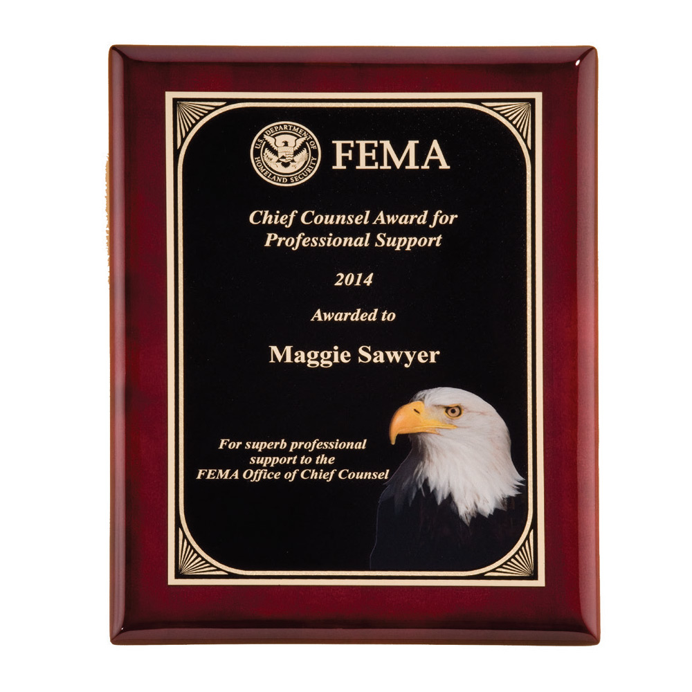Rosewood Plaque - Awards for Less