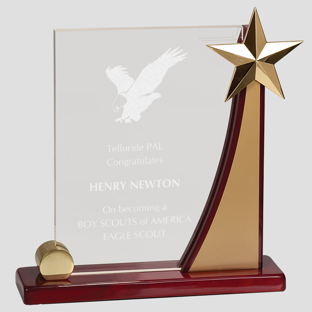 Swooping Rising Star Acrylic - Awards for Less